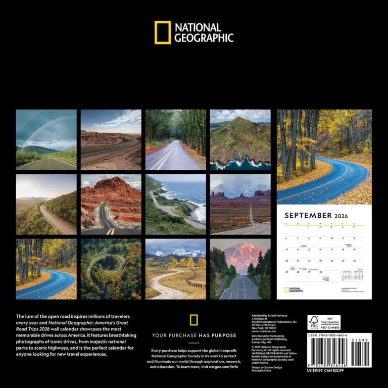 National Geographic: America’s Great Road Trips 2026 Wall Calendar ...